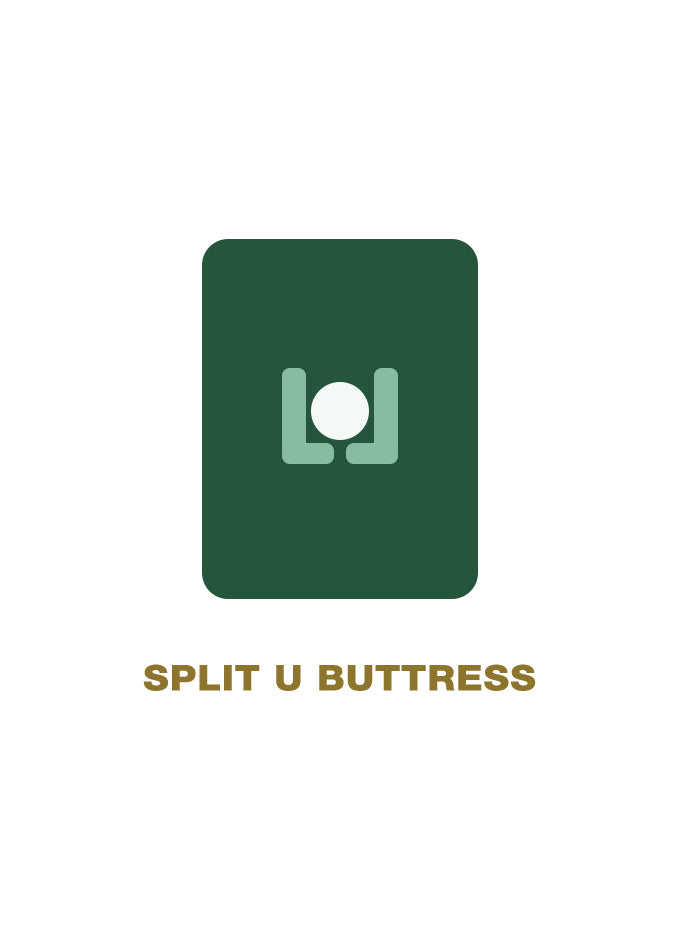 hinge with split U buttress & side pull – Anatech Inc